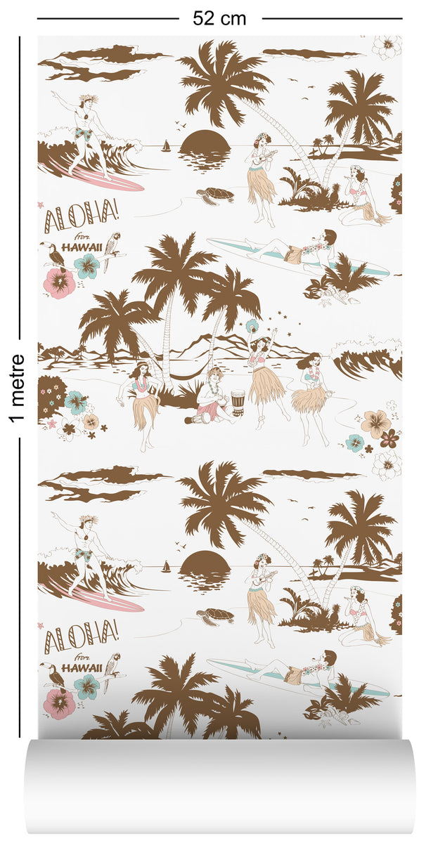 Aloha! (Coconut) - Wallpaper Samples – Dupenny